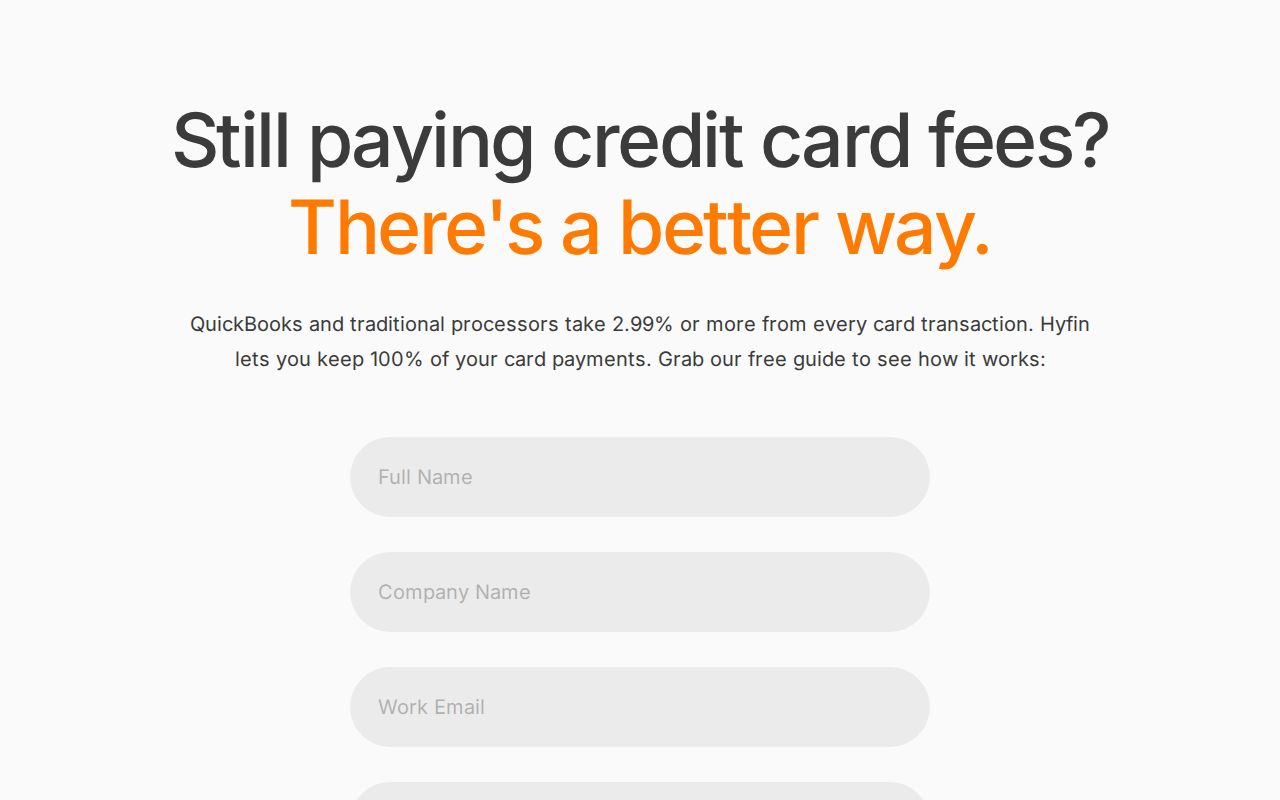 Save Credit Card Fees with Hyfin